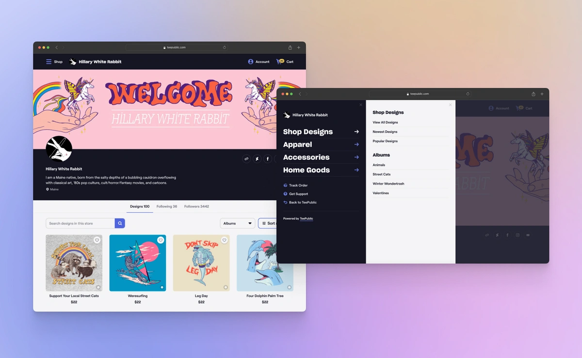 We Redesigned the Designer Storefront! | TeePublic | TeePublic