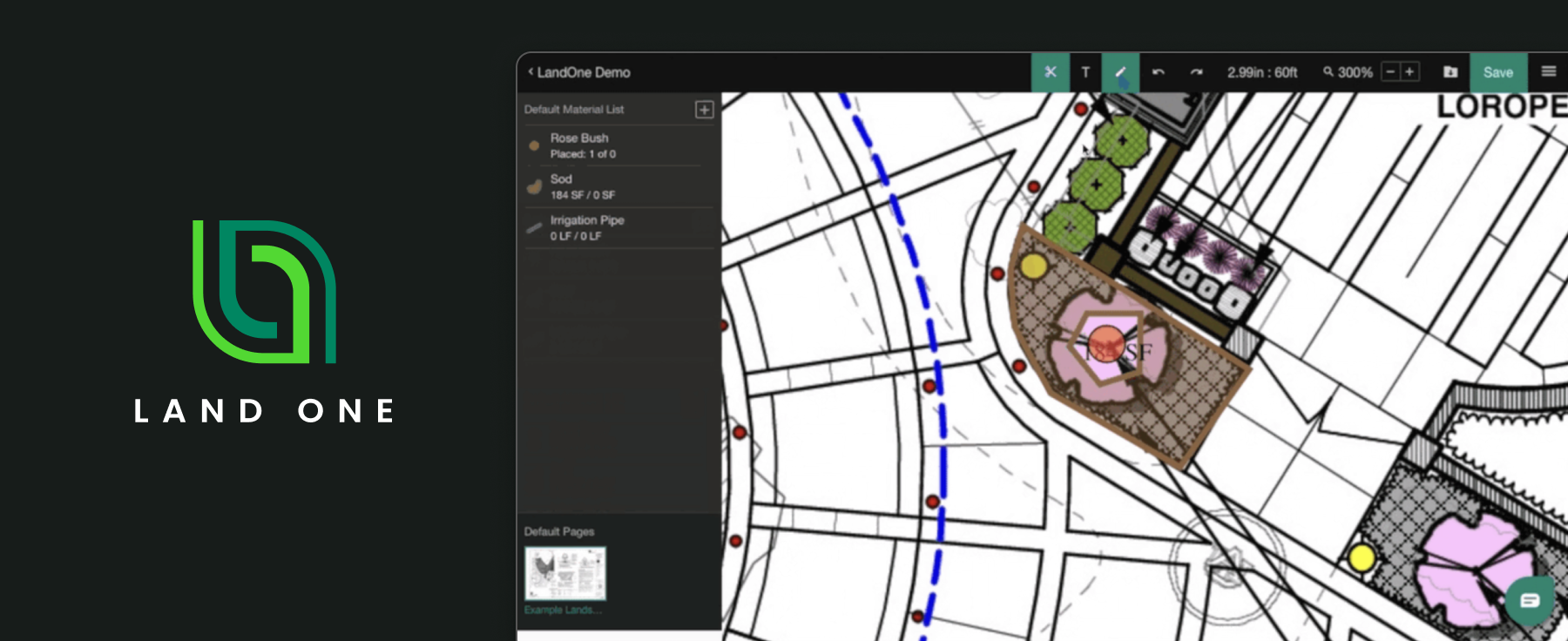 LandOne Materials Estimating | LightningCAD