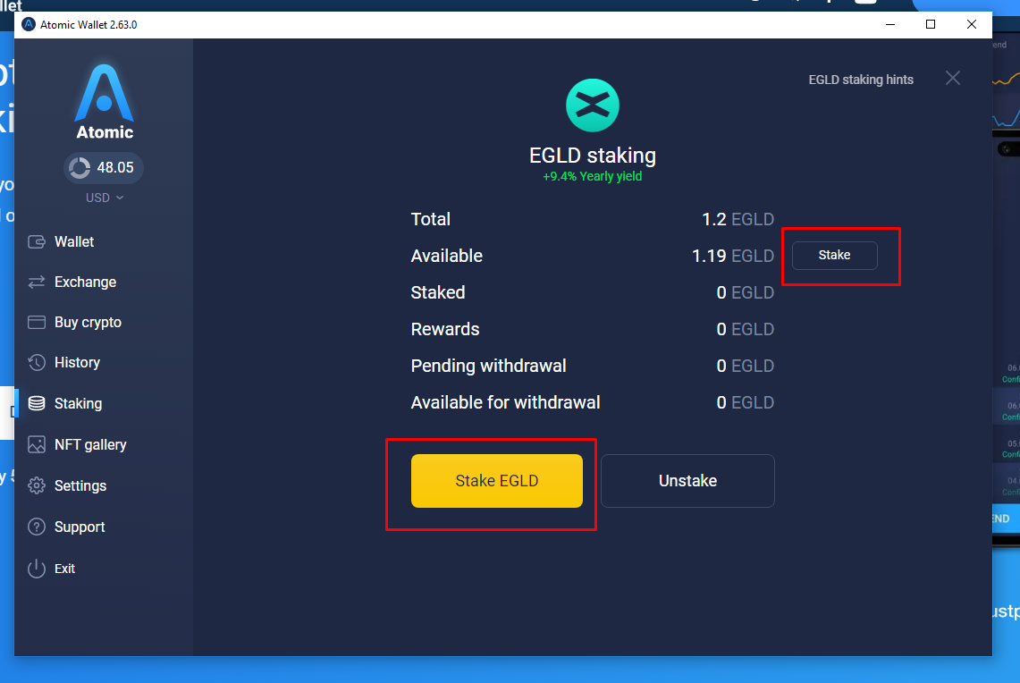 Blog How To Stake Multiversx Egld Via Atomic Desktop Wallet