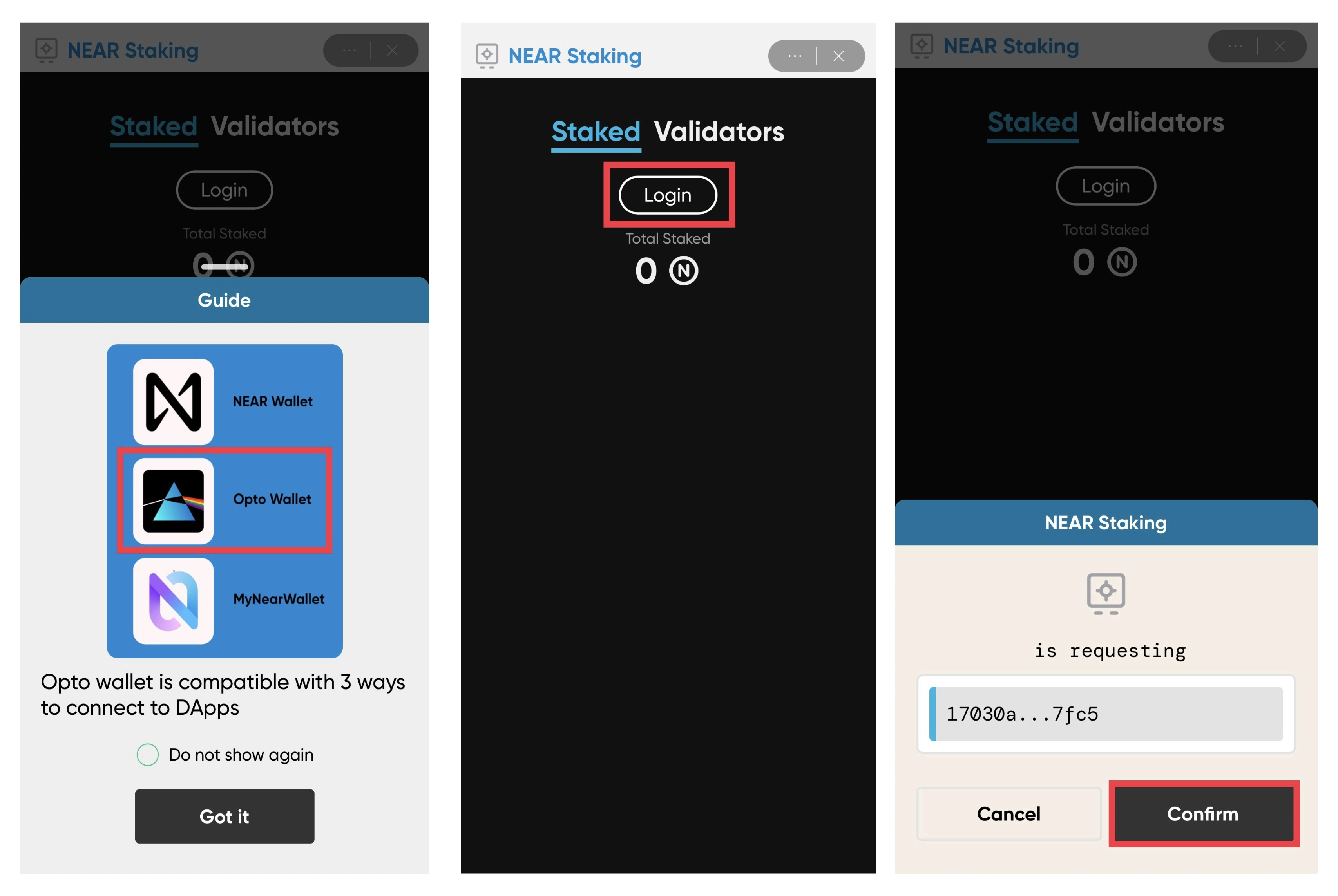 How to Stake the NEAR Protocol Token (NEAR) via the Opto Wallet ...