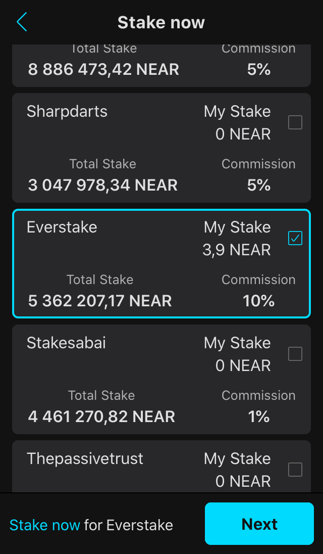 How to Stake NEAR (Near Protocol) in Moonlet Mobile Wallet: A Simple ...