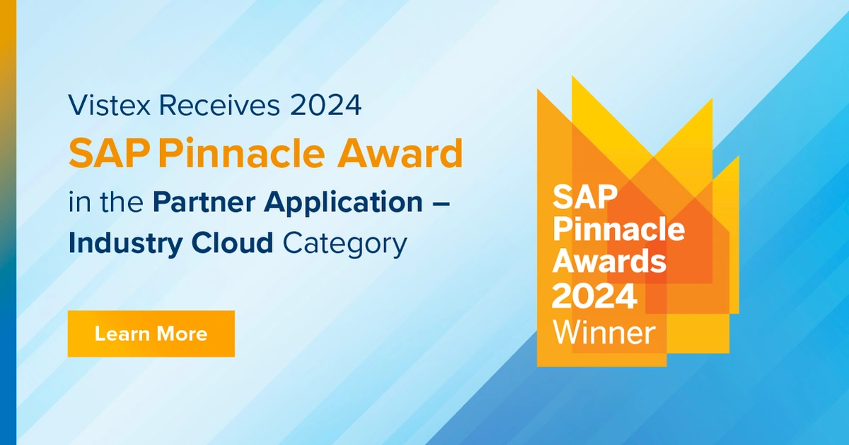 Vistex Receives 2024 SAP Pinnacle Award - Vistex, Inc.