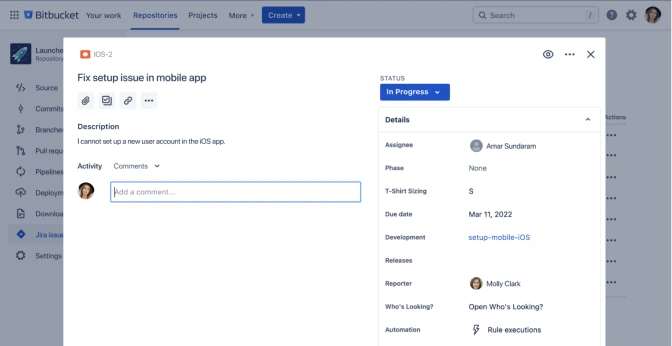 Bitbucket page - Atlas Bench