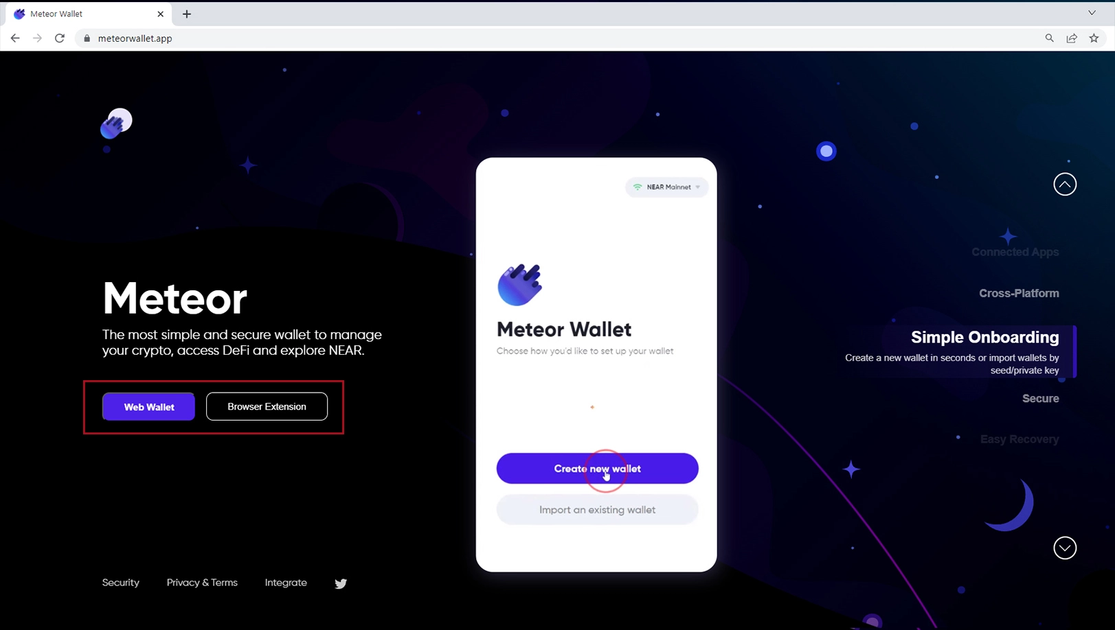 How to Stake NEAR Protocol Token (NEAR) Using the Meteor Wallet ...