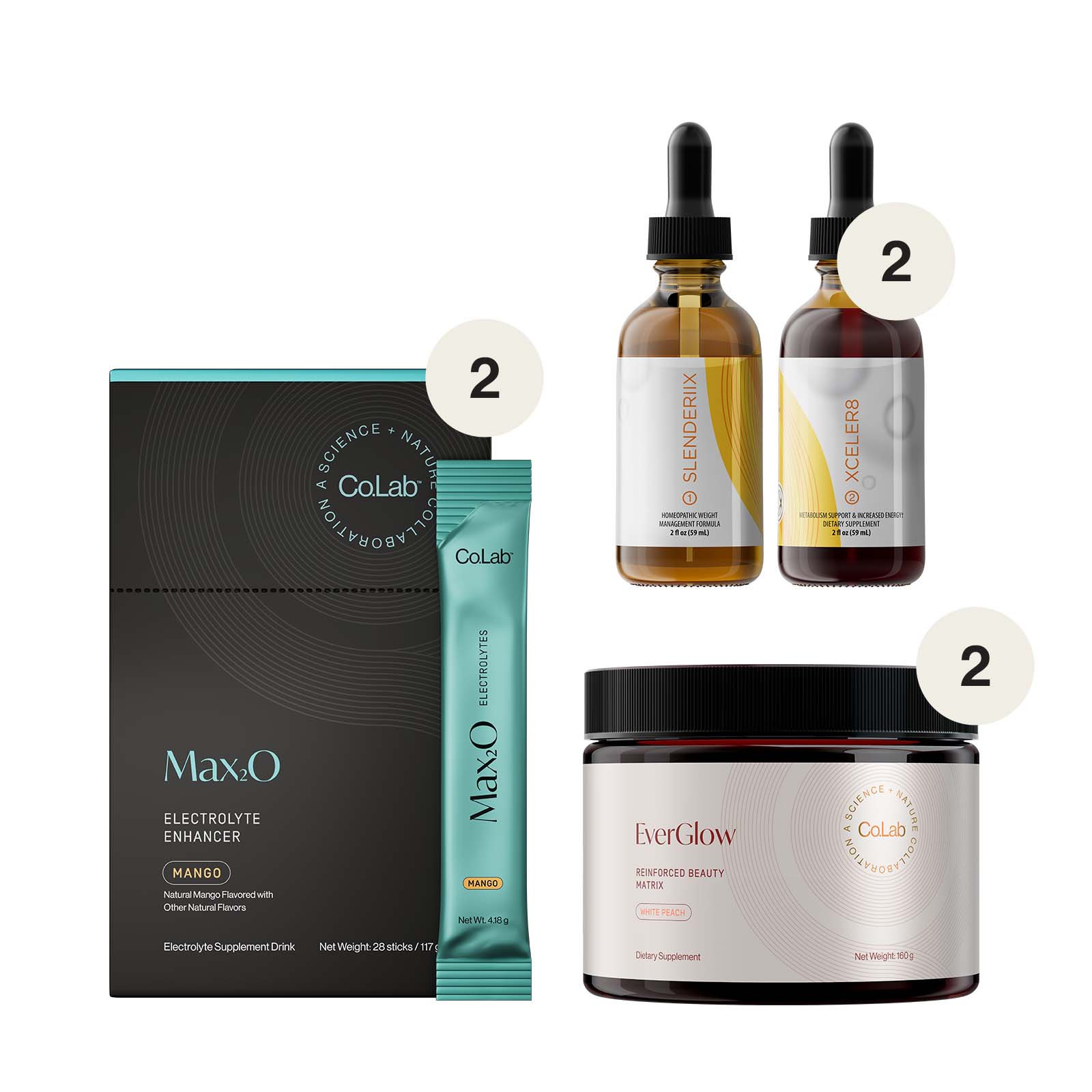 Partner.Co | 2 EverGlow + 2 Max₂O + 2 Slenderiiz Drops