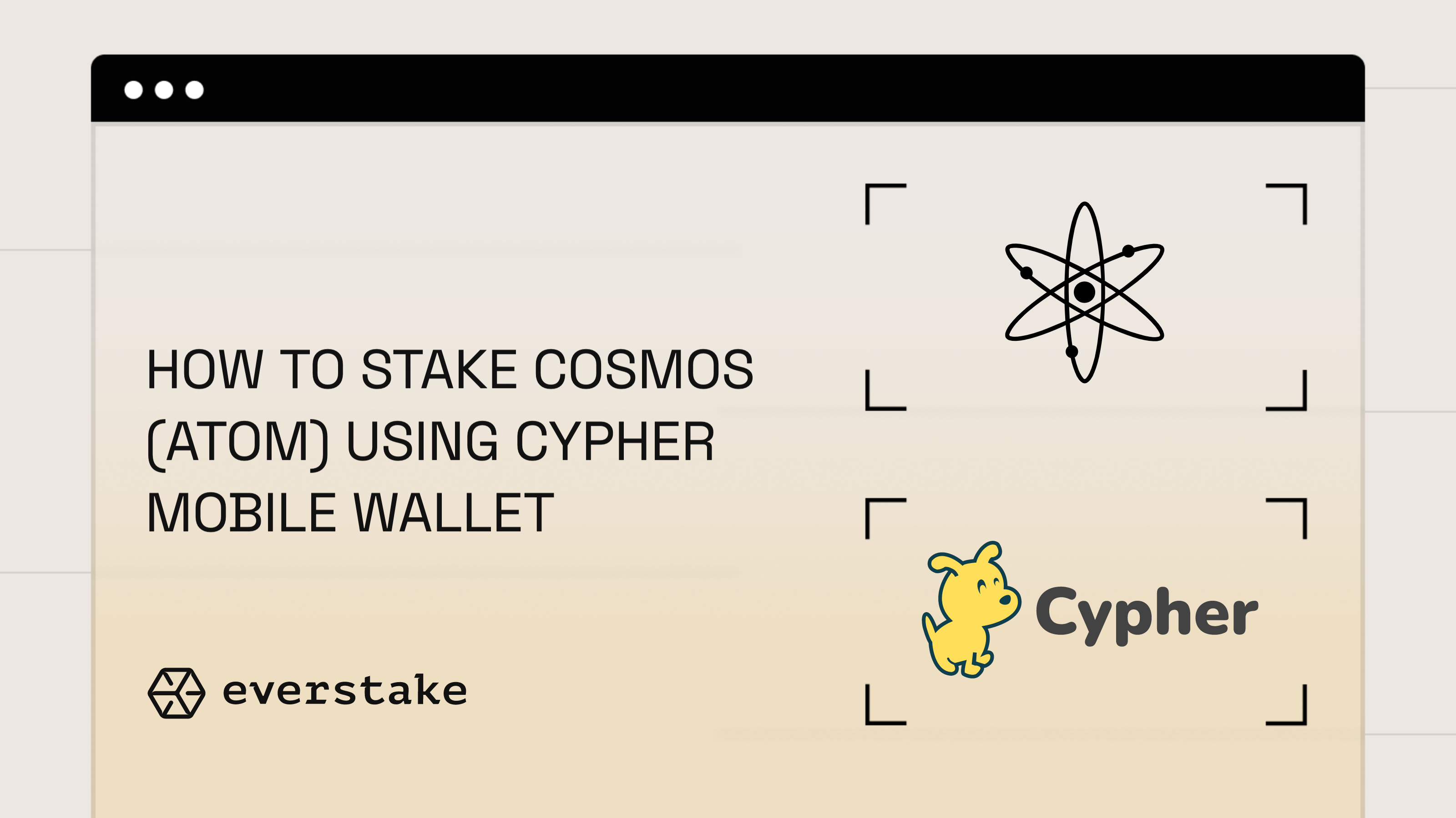 How to stake Cosmos (ATOM) via Cypher Wallet | Everstake Blog