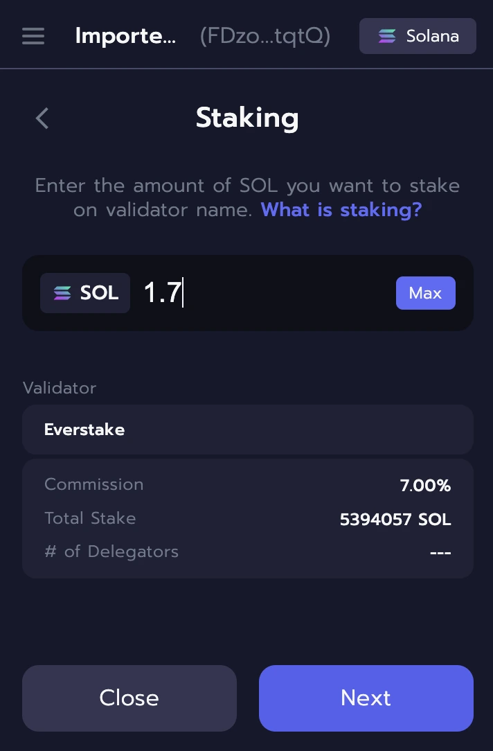 Blog | How to Stake Solana SOL using Nightly Wallet