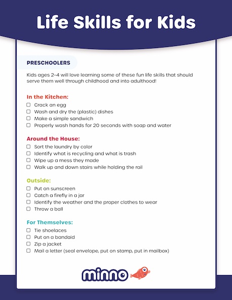 48 Life Skills to Teach Your Kids at Every Stage — Minno Parents