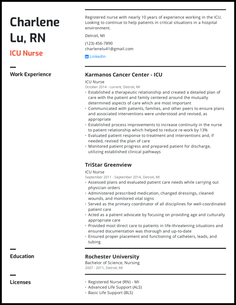 Resume Nursing Nursing Resume Nurse Medical Resume Template For Nurse 