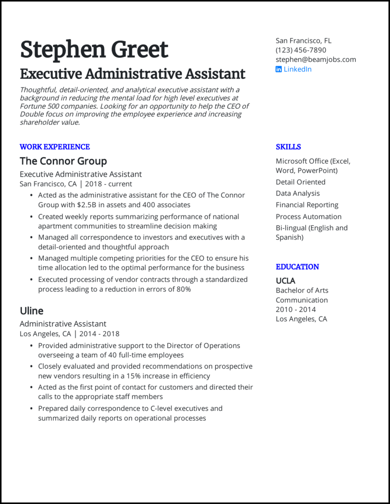 13 Resume Office Assistant Free Samples Examples Format Resume