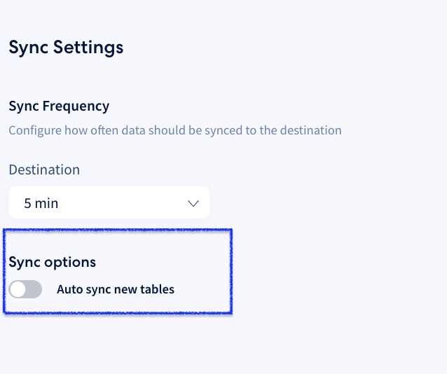Auto Sync New Tables Feature | Integrate.io | CDC