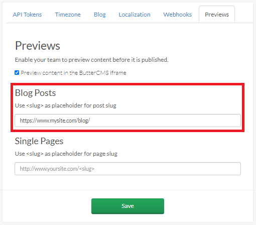 Previewing Blog Posts and Pages | Knowledge Base | ButterCMS