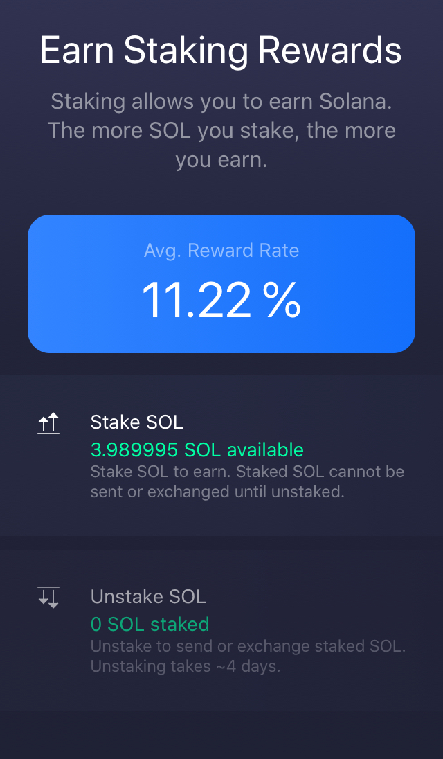 How to Stake SOL (Solana Protocol) in Exodus Mobile Wallet