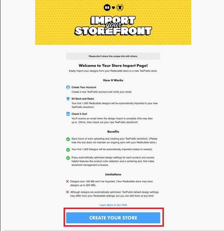 How to Use Our Redubble Store Importer | TeePublic | TeePublic