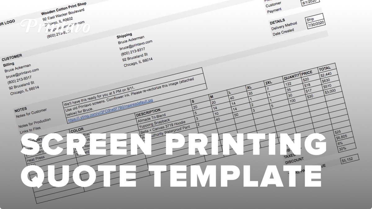 Screen Printing Quote Template How To Make A Screen Printing Quote 