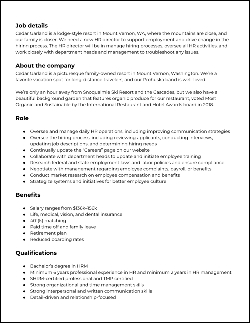3 Human Resources (HR) Job Description Templates, 2023