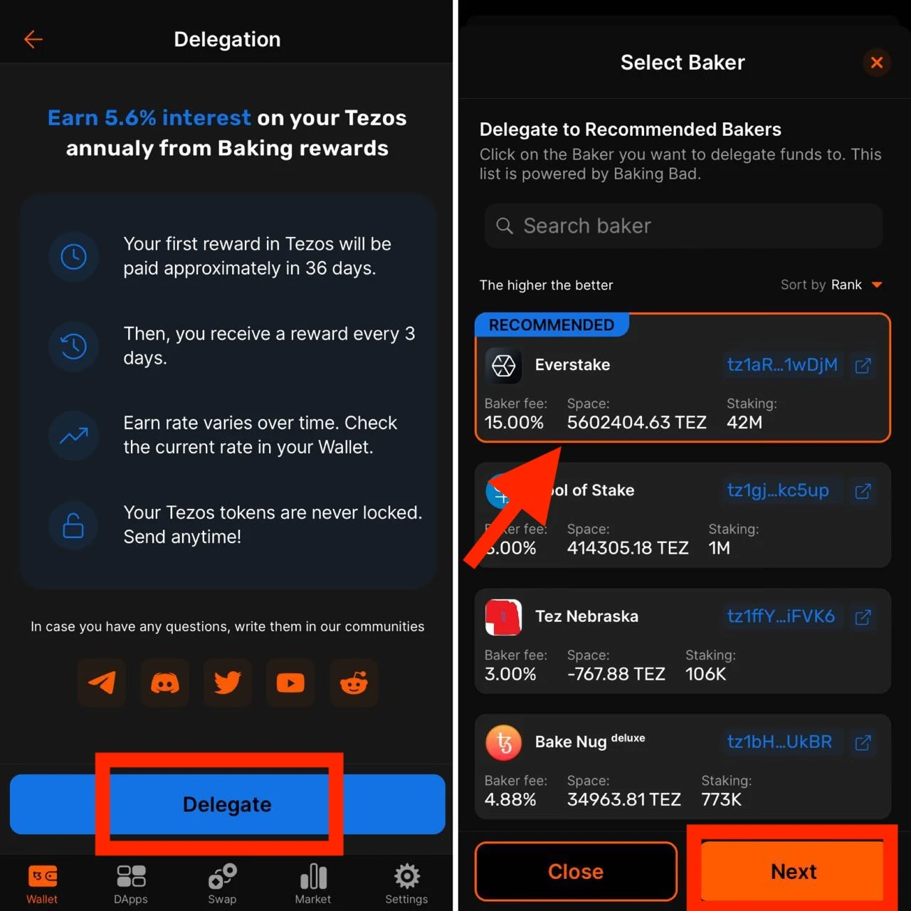 How to stake Tezos (XTZ) using Temple Mobile Wallet | Everstake Blog How to stake Tezos (XTZ) using Temple Mobile Wallet | Everstake Blog