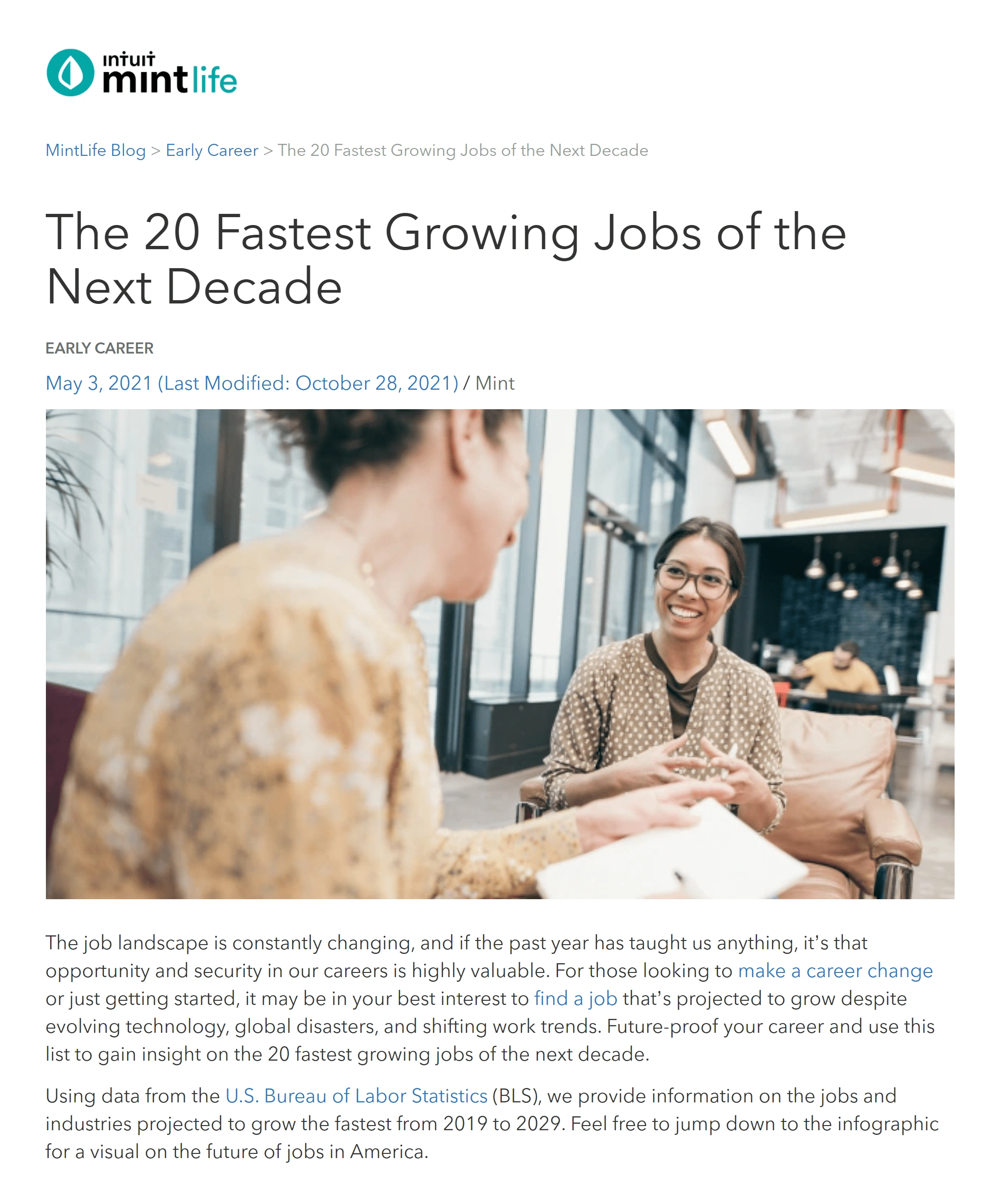 20 Fastest-Growing Careers (2022)