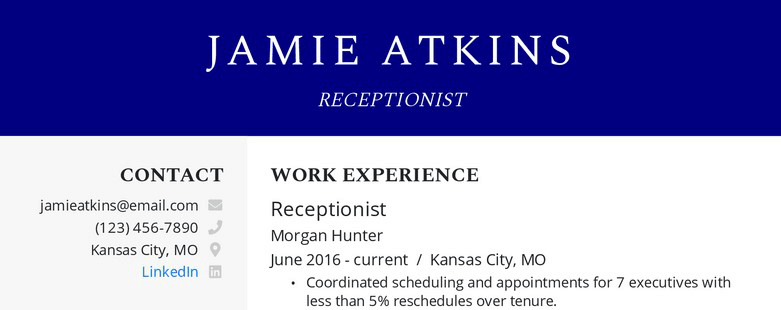 5 Receptionist Resume Examples for 2022