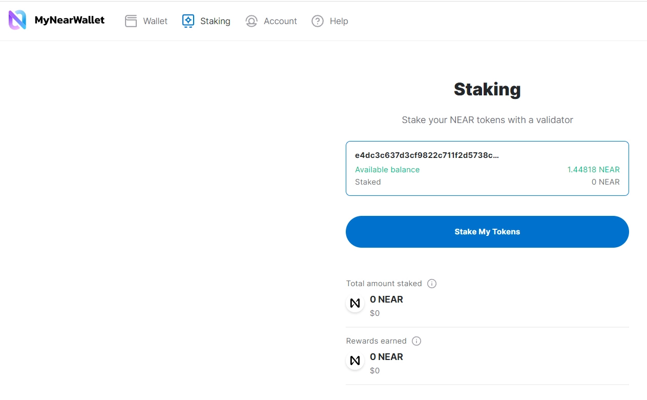 How to stake Near using My Near Wallet | Everstake Blog