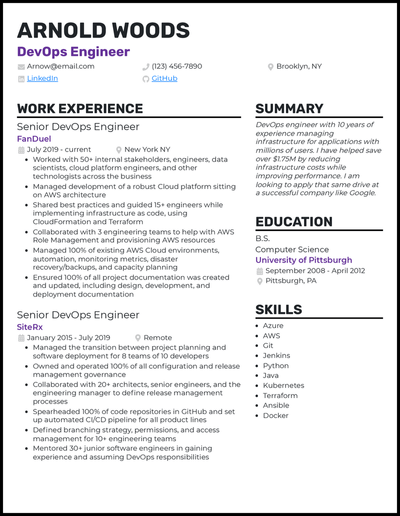 5 DevOps Resume Samples Built for 2023