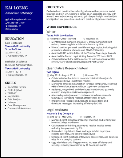 5 Law School Resume Examples That Got the Job in 2022