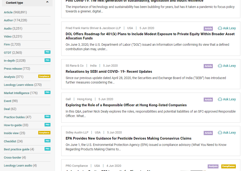 Lexology PRO - May round-up - Blog - Lexology