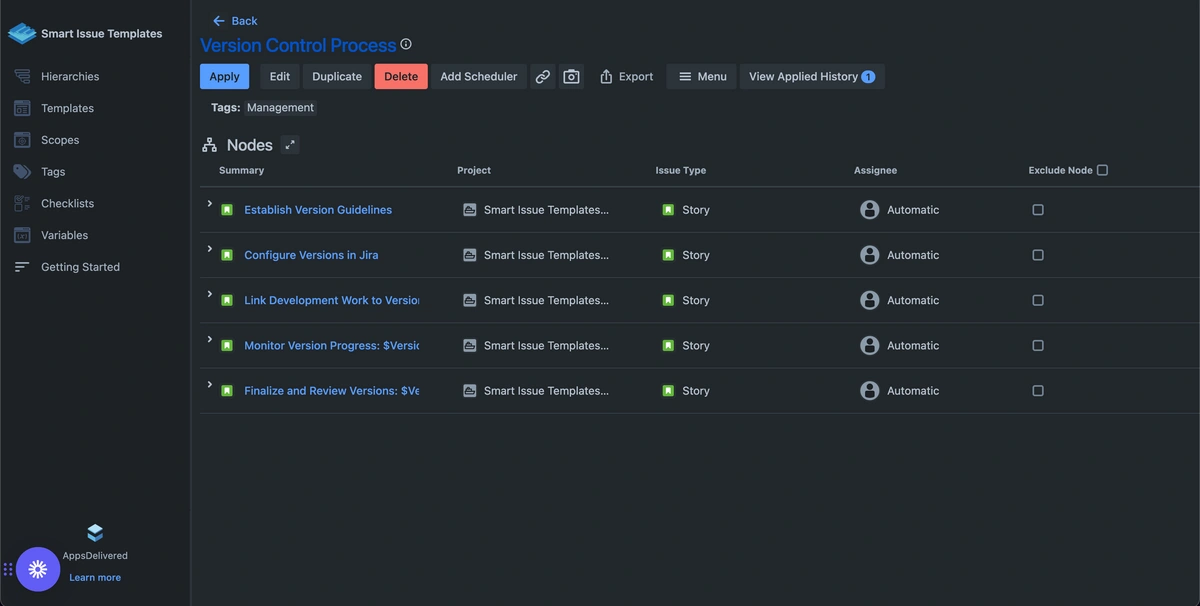 How To Create A Versioning Process With Issue Templates For Jira Atlas Bench